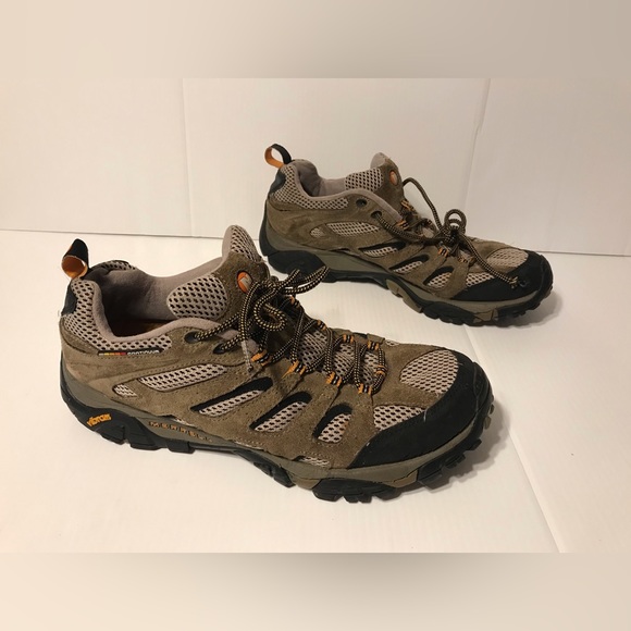 Merrell | Shoes | Merrell Vibram Walnut Walking Trail Hiking Shoes Men ...
